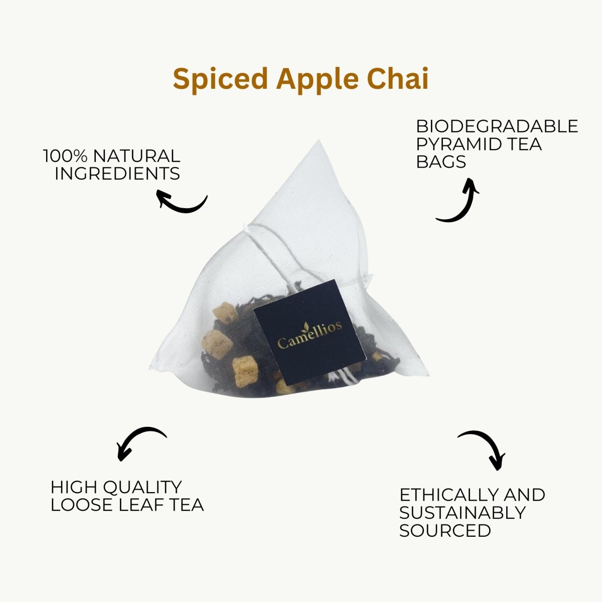 Spiced Apple Chai - Pyramid Tea Bags - Camellios – Camellios